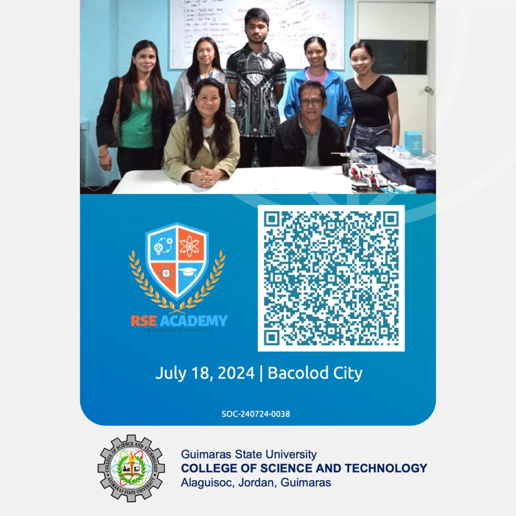 3rd Year BSCS Student deployed to Robotics and Stem Education (RSE ...