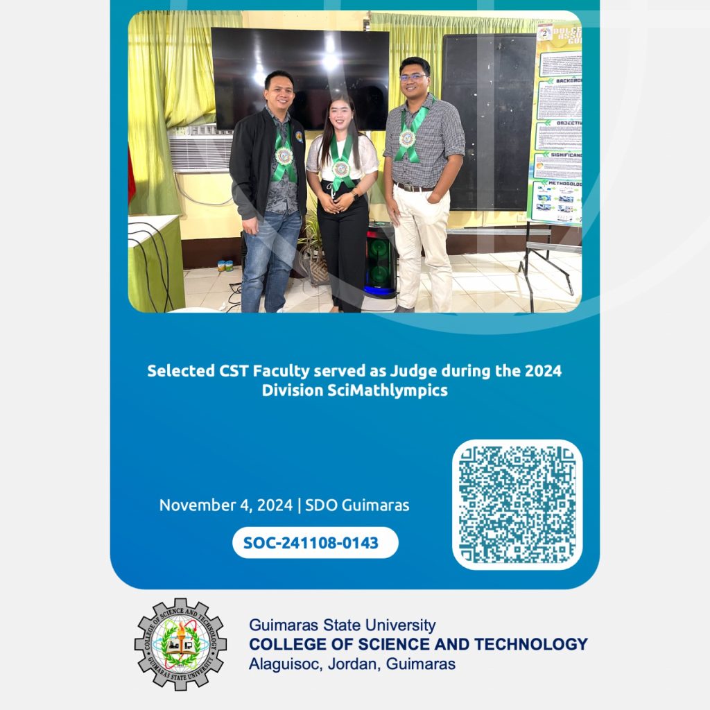 Selected CST Faculty served as Judge during the 2024 Division ...